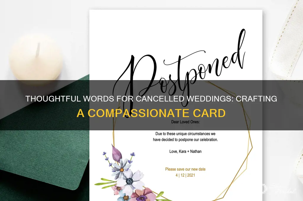 Thoughtful Words For Cancelled Weddings: Crafting A Compassionate Card ...