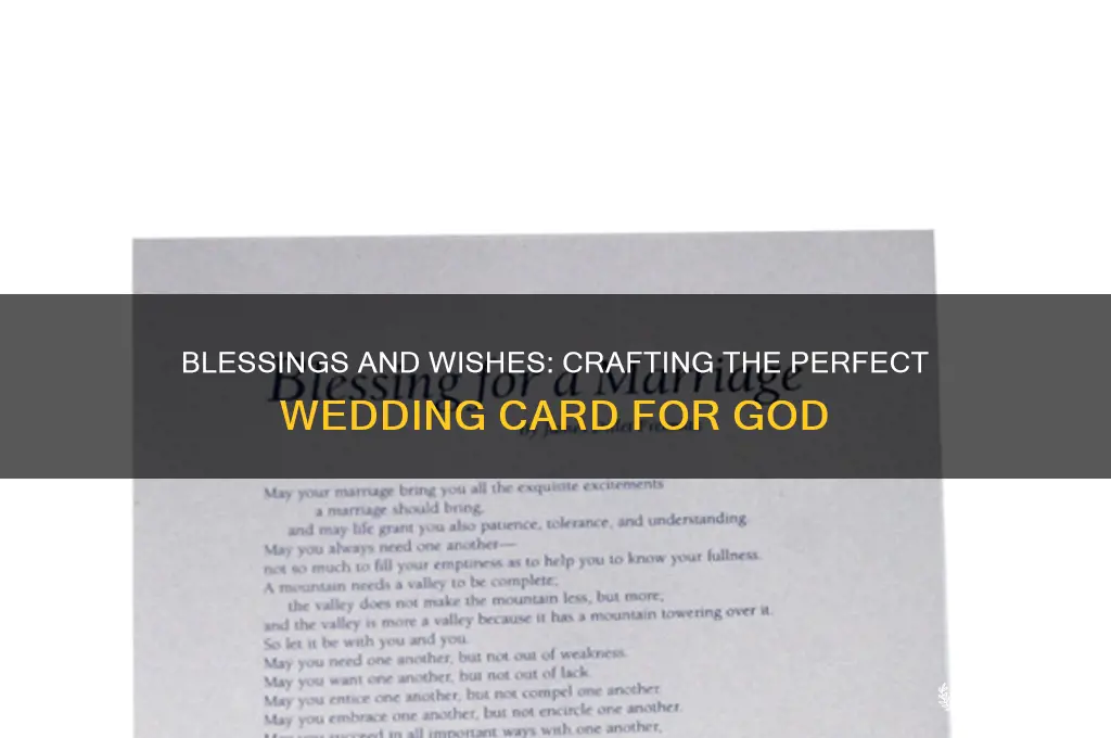 Blessings And Wishes: Crafting The Perfect Wedding Card For God ...