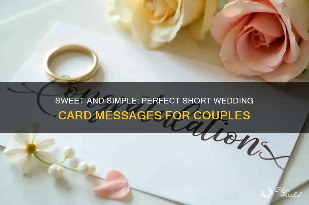 Sweet And Simple: Perfect Short Wedding Card Messages For Couples ...