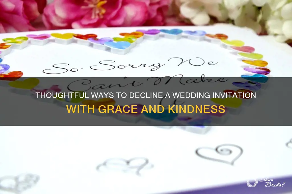 Thoughtful Ways To Decline A Wedding Invitation With Grace And Kindness ...