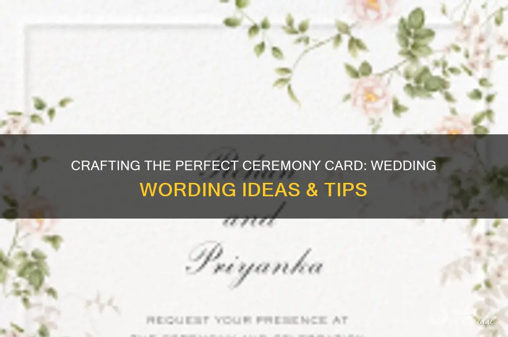 Crafting The Perfect Ceremony Card: Wedding Wording Ideas & Tips ...