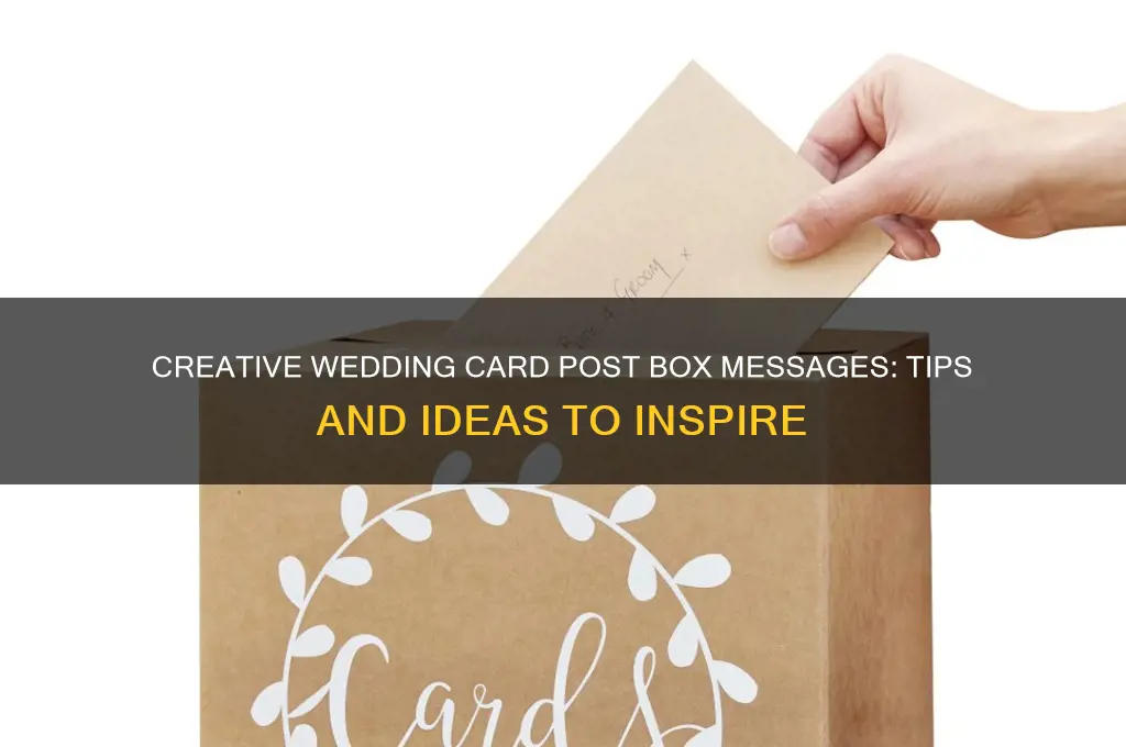 Creative Wedding Card Post Box Messages: Tips And Ideas To Inspire ...