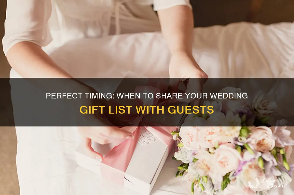 Perfect Timing: When To Share Your Wedding Gift List With Guests ...
