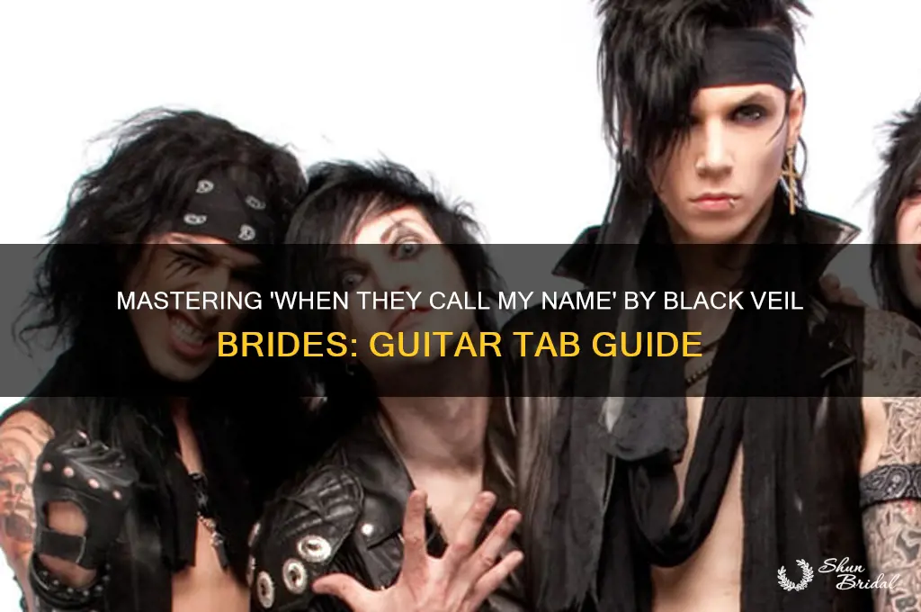 Mastering 'When They Call My Name' By Black Veil Brides: Guitar Tab ...