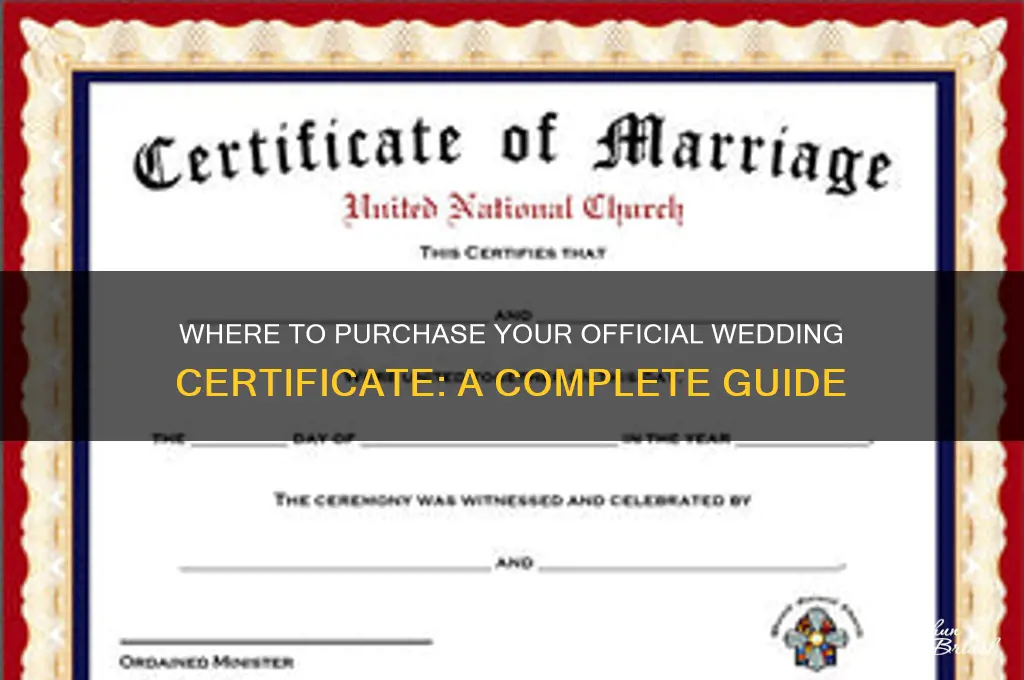 Where To Purchase Your Official Wedding Certificate: A Complete Guide ...
