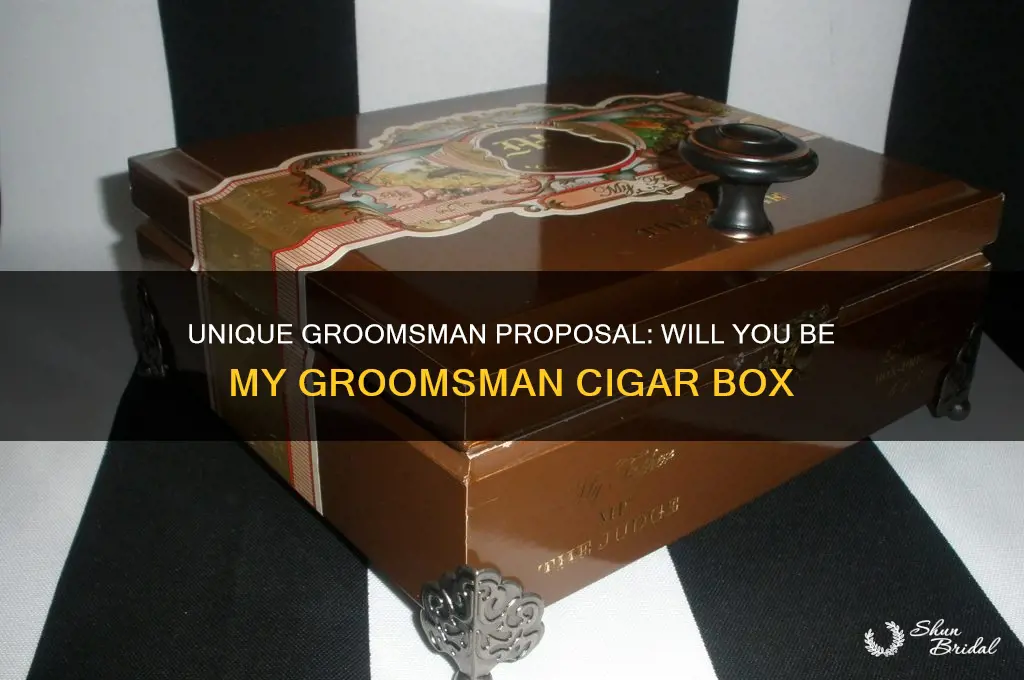 Unique Groomsman Proposal: Will You Be My Groomsman Cigar Box | ShunBridal